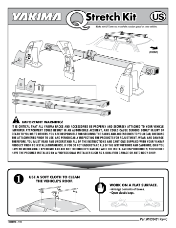 Yakima Q Stretch Kit Instructions | Manualzz