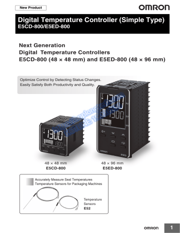 Omron E5CD-800, E5ED-800 Manual | Manualzz