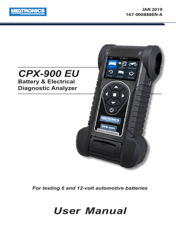 Midtronics CPX-900 EU User Manual | Manualzz