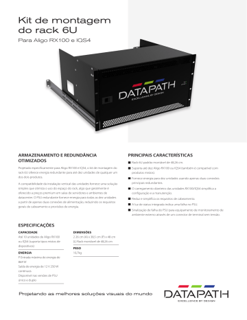 Datapath Kit de montagem do rack Ficha de dados | Manualzz