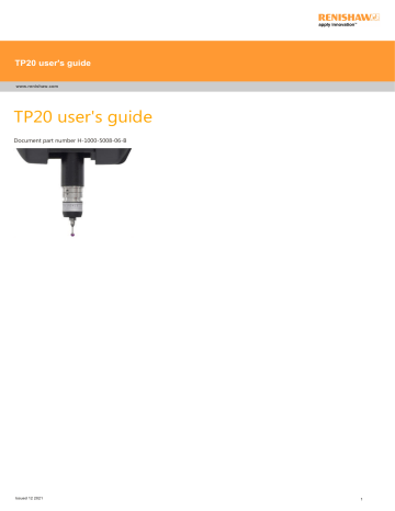 Renishaw TP20 User Guide | Manualzz