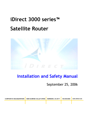 iDirect 3000 series Installation And Safety Manual | Manualzz