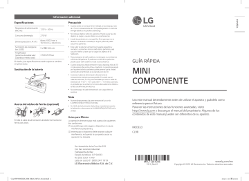 LG CL98-FB Guía del usuario | Manualzz