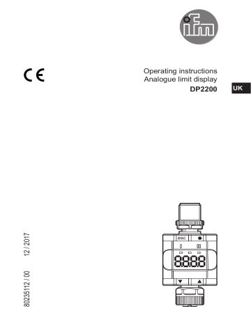 IFM DP2200 Evaluation system and display for analog signal Operating ...