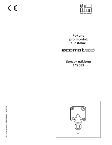 IFM EC2082 Inclination sensor Návod na inštaláciu | Manualzz