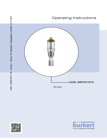 Burkert 8110 Vibrating level switch Operating Instructions | Manualzz