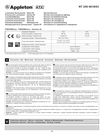 Appleton ATX FE Series Nonmetallic Fluorescent Luminaires, 250061803 ...