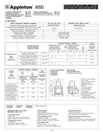 Appleton ATX SBDB Series Beacon and Strobe Lighting Units, 250023006 ...