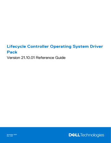 Dell Current Versions Lifecycle Controller OS Driver Pack Reference ...