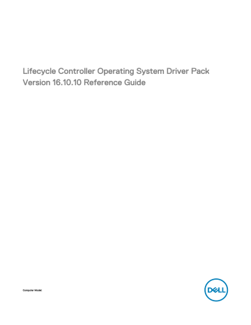 Dell Lifecycle Controller OS Driver Pack Version 16.10.10 software ...