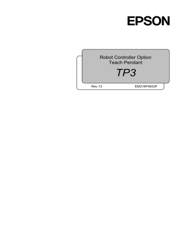 Epson Teach Pendant Manual | Manualzz