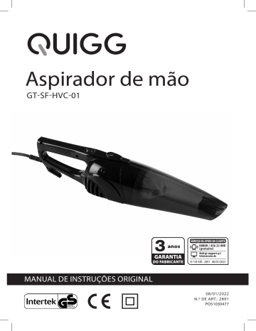 Quigg GT-SF-HVC-01 Hand Vacuum Cleane Manual do usuário | Manualzz