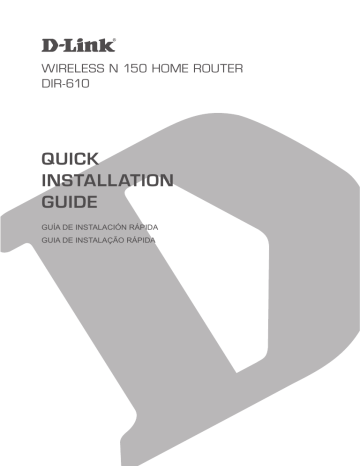 D-Link DIR-610, DIR-610N Guía De Instalación Rápida | Manualzz