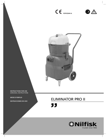 Nilfisk Eliminator i, Eliminator ii, ELIMINATOR PRO ll, ELIMINATOR PRO ...