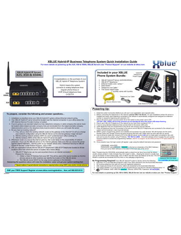 Xblue Networks X-25 Quick Installation Manual | Manualzz