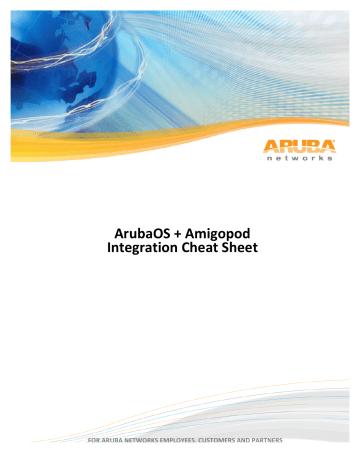 Aruba Networks ArubaOS Integration Cheat Sheet | Manualzz