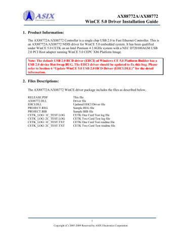 ASIX AX88772, AX88772A Installation Manual | Manualzz
