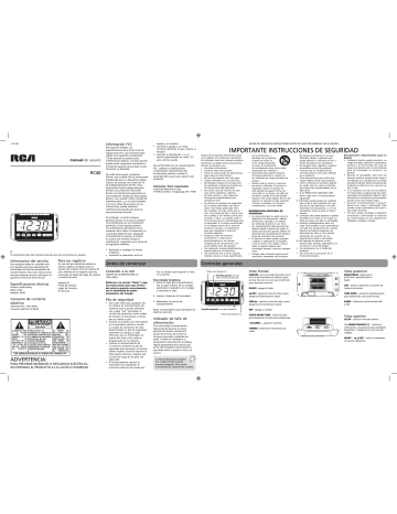 RCA RC40 - AM/FM Clock Radio Manual De Usuario | Manualzz
