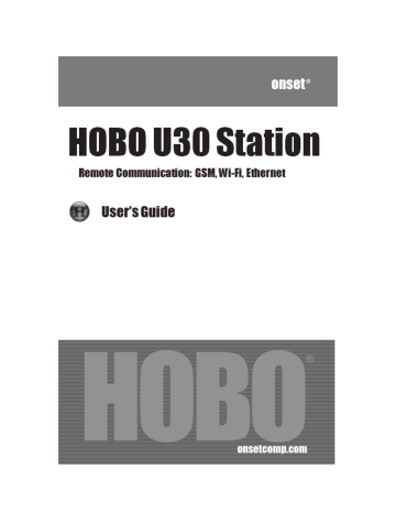 Onset hobo u30 User Manual | Manualzz