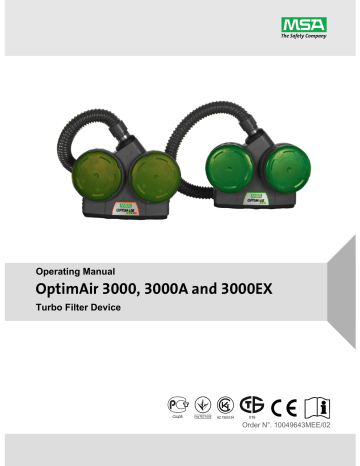 MSA OptimAir 3000, OptimAir 3000A Operating Manual | Manualzz