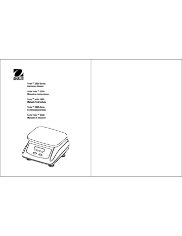 Ohaus CS 2000 Instruction manual | Manualzz