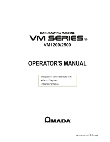 Amada vm Series, vm1200, vm2500 Operator's Manual | Manualzz