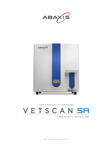 Abaxis VetScan SA User Manual | Manualzz