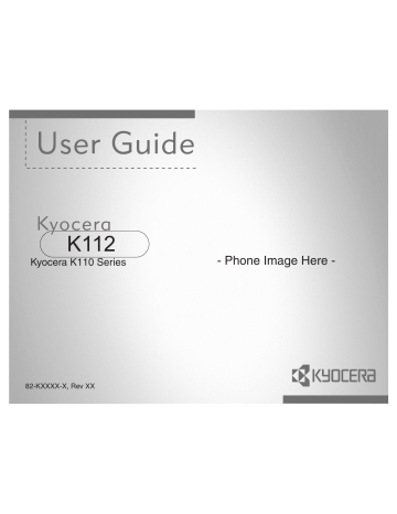 Kyocera K112 User Manual | Manualzz