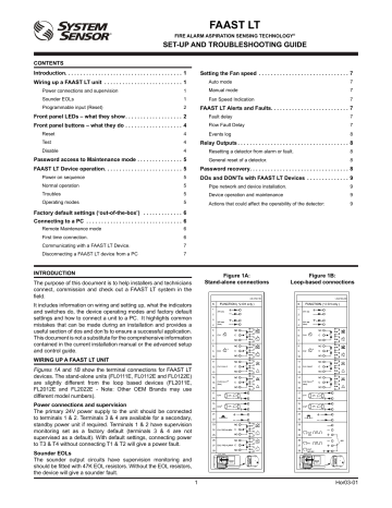 System Sensor FAAST LT Setup And Troubleshooting Manual | Manualzz