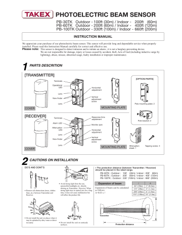 Takex PB-60TK Instruction Manual | Manualzz