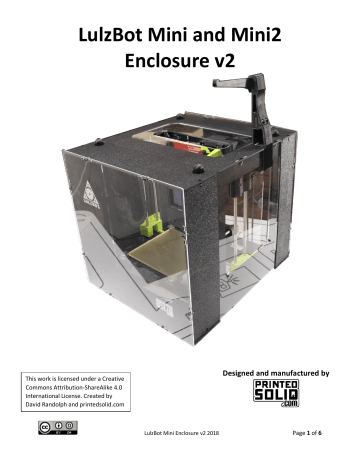 LulzBot Mini Quick Start Manual | Manualzz