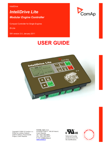 IL-NT RD Remote display. Comap InteliDrive Lite | Manualzz