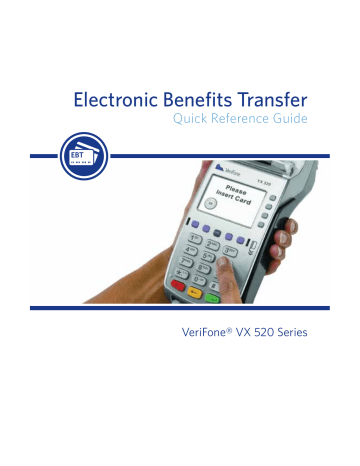 VeriFone VX 520 Series Quick Reference Manual | Manualzz