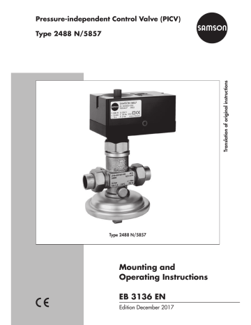 Samson 2488 N, 5857 Mounting And Operating Instructions | Manualzz