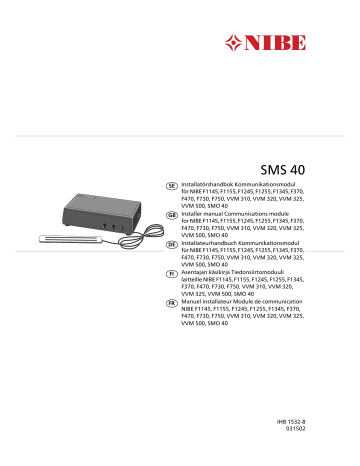 Nibe SMS 40 Installer Manual | Manualzz