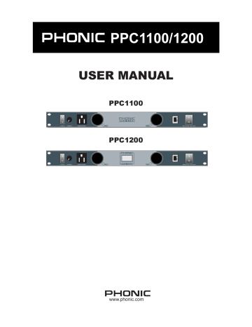 Phonic PPC1200 User Manual | Manualzz