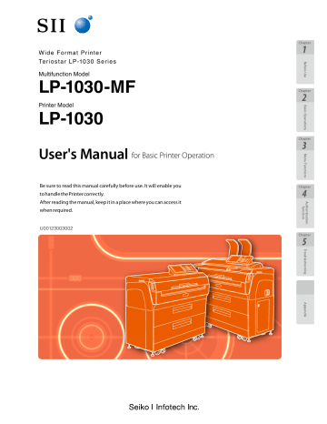 Seiko I Infotech LP-1030 User Manual | Manualzz