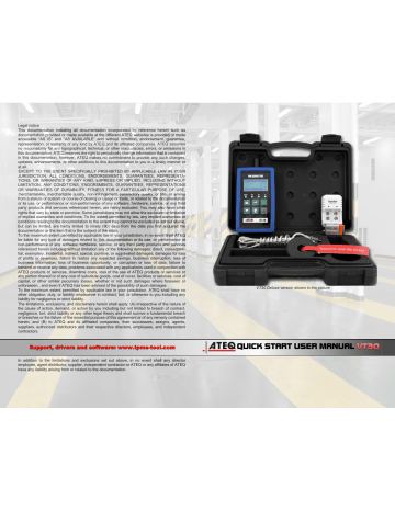 ATEQ VT30 Quick Start User Manual | Manualzz