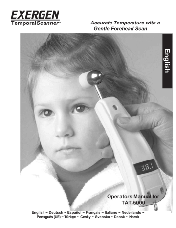 Exergen TemporalScanner TAT-5000 Operator's Manual | Manualzz