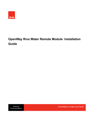 ITRON OpenWay Riva Installation Manual | Manualzz