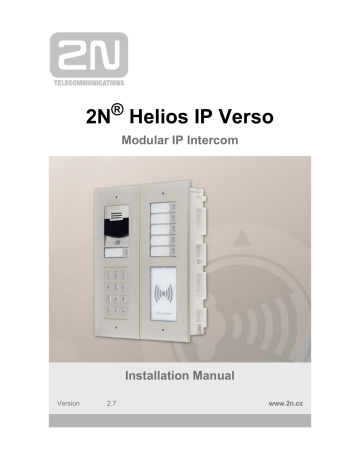 2N Helios IP Verso Installation Manual | Manualzz
