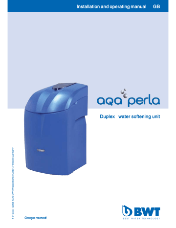 BWT AQA Perla Installation And Operating Manual | Manualzz
