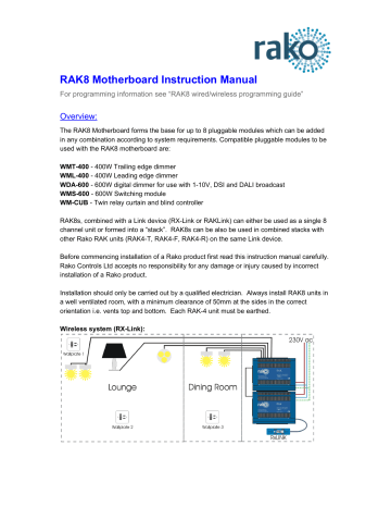 rako RAK8 Instruction Manual | Manualzz