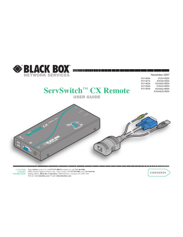 Black Box ServSwitch KV1400A, ServSwitch KV1403A User Manual | Manualzz