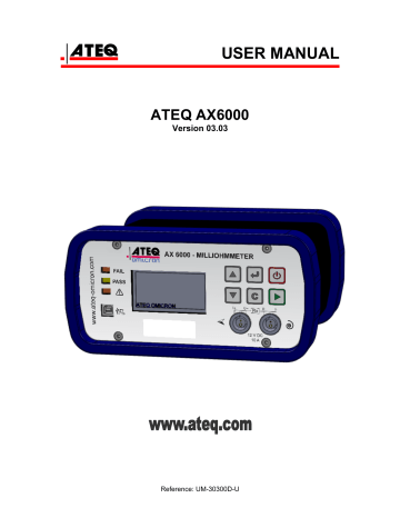 ATEQ AX6000 User Manual | Manualzz