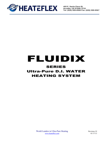 Heateflex FLUIDIX Manual | Manualzz