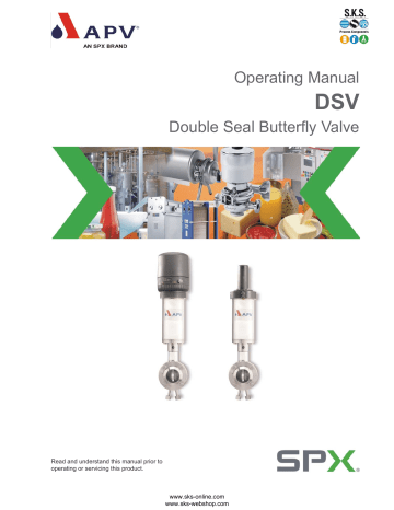 SPX APV DELTA D2, APV DELTA DA3, DSV Operating Manual | Manualzz