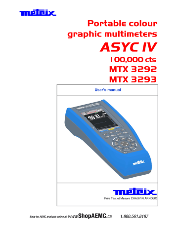 Metrix ASYC IV MTX 3292, ASYC IV MTX 3293 User Manual | Manualzz