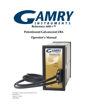 Gamry Reference 600+ Operator's Manual | Manualzz