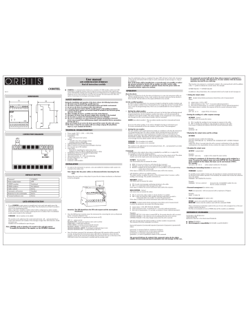 Orbis CODITEL User Manual | Manualzz